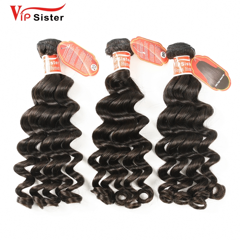 #1b Brazilian Raw Hair Weft deep wave